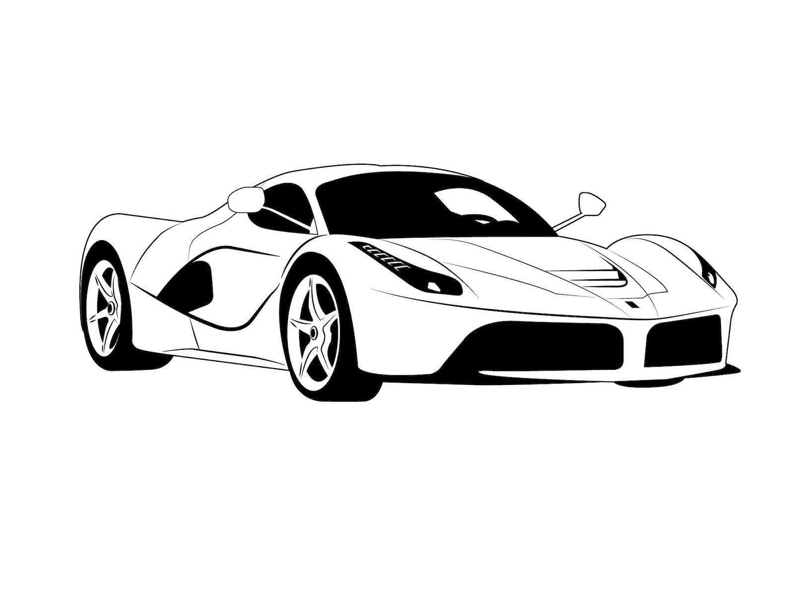 Sport Car SVG Files for Cricut. Ferrari Laferrari Vector File - Etsy UK