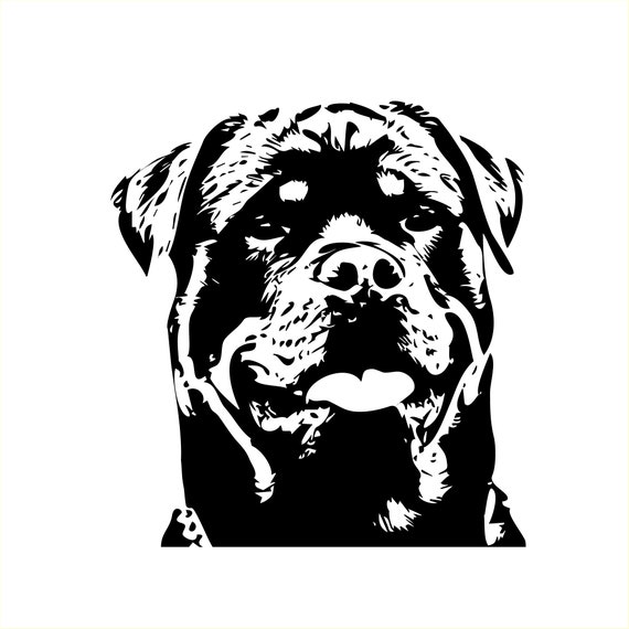 Rottweiler. Dog Portrait SVG File for Cricut. EPS DXF Files. | Etsy