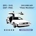 Delorean (time Machine From "back to the Future") Vector File (SVG, EPS ...