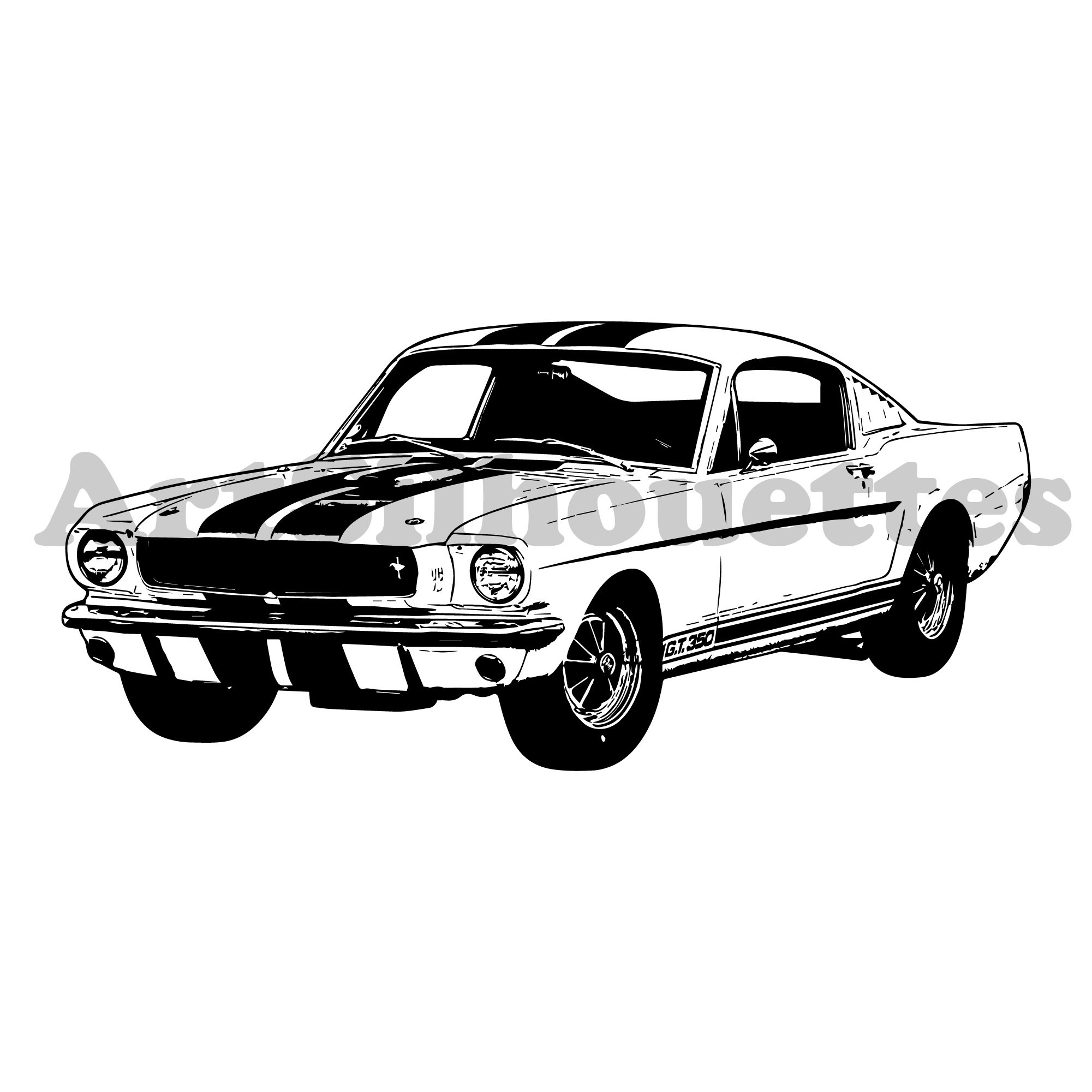 Muscle Car SVG Files for Cricut. Classic Car Vector File (dxf, Eps ...
