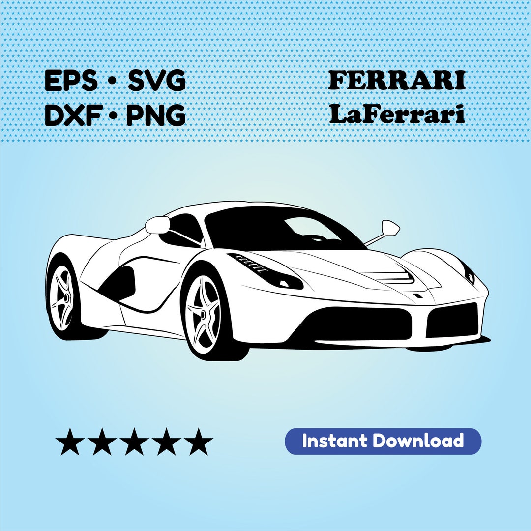 Sport Car SVG Files for Cricut. Ferrari Laferrari Vector File - Etsy ...