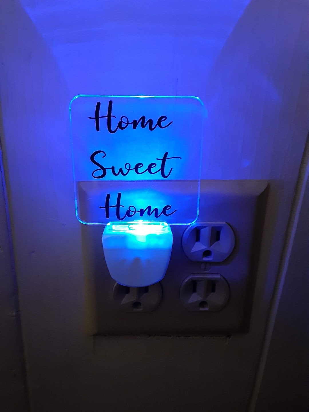 Custom LED Night Light, Night Light, Personalized Night Light, Blue LED ...