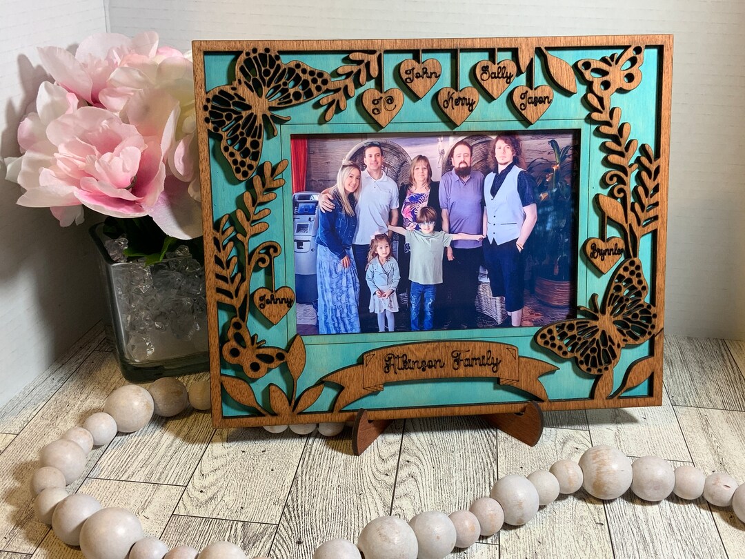 Mother's Day Photo Frame, Personalized Frame 1 to 12 Names. Gift for ...