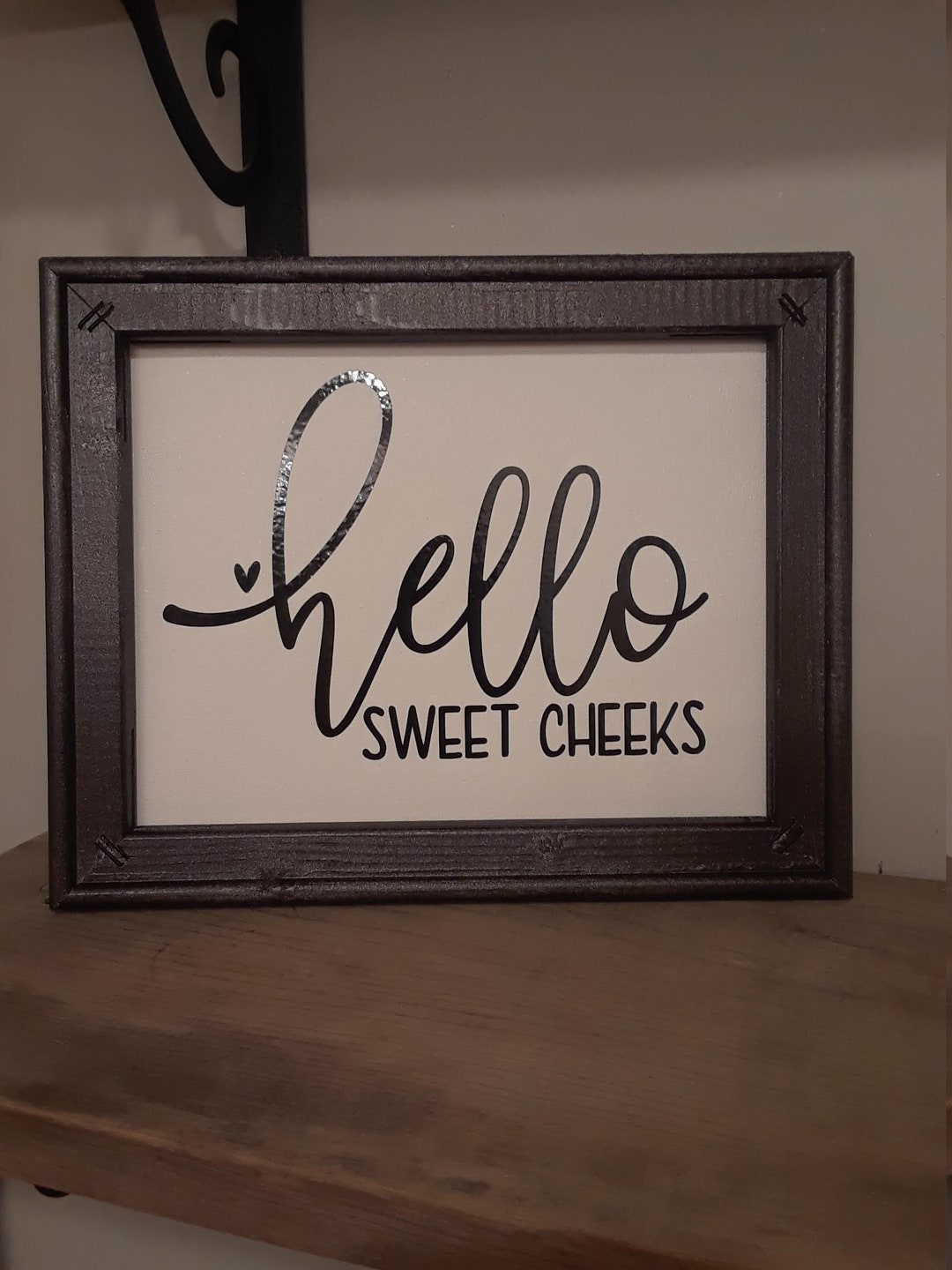 Hello Sweet Cheeks Sign, Bathroom Decor, Powder Room Sign, Farmhouse ...