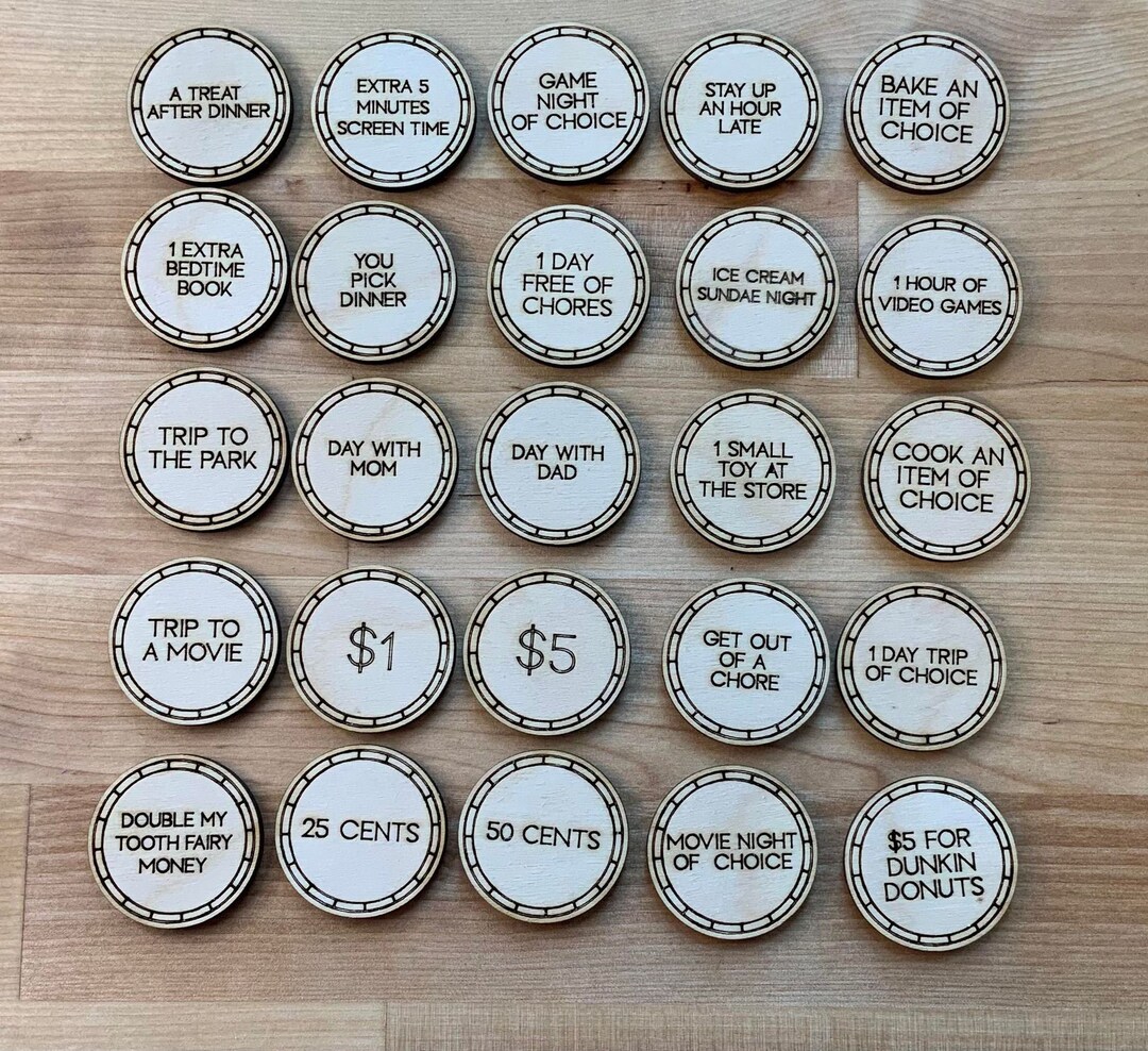 Reward Tokens, Chore Tokens, Child Reward Tokens, Behavior Tokens ...