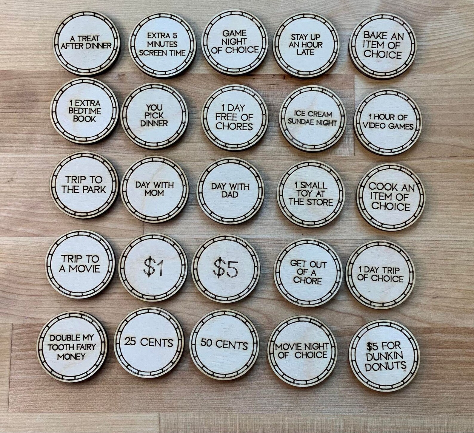 Reward Tokens, Chore Tokens, Child Reward Tokens, Behavior Tokens ...