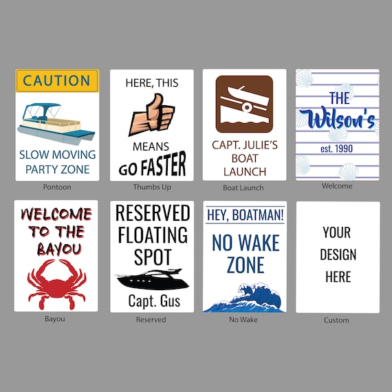 Dock Sign Custom Aluminum 9x12 Boating Captain Gift | Etsy