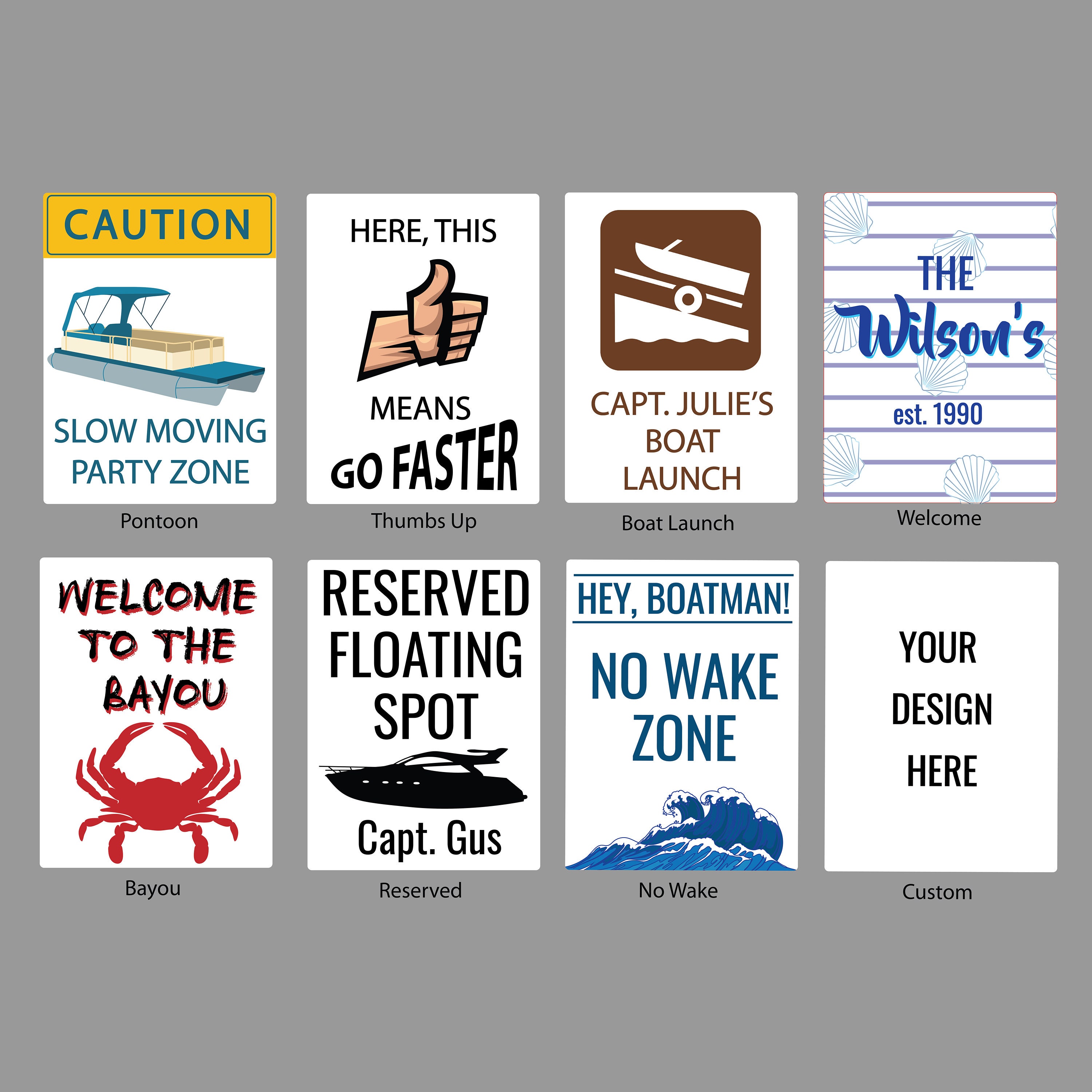 Dock Sign Custom Aluminum 9x12 Boating Captain Gift - Etsy