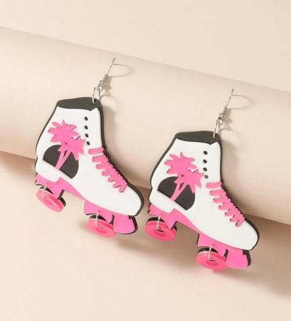 Jumbo Roller Skates With Pink Palm Tree - Etsy