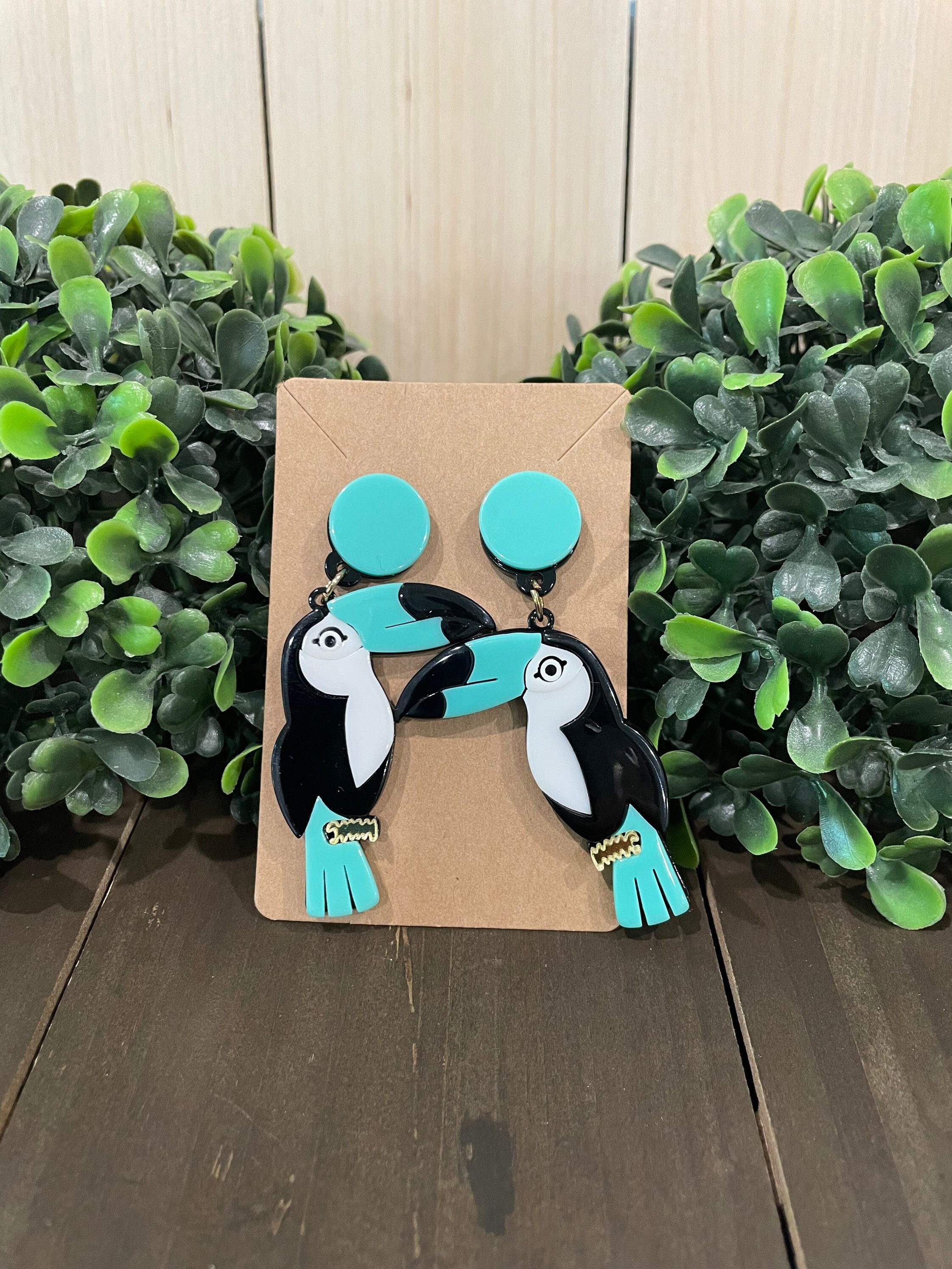 Jumbo Parrot and Toucan Earrings, Bird Earrings , Animal Earrings ...