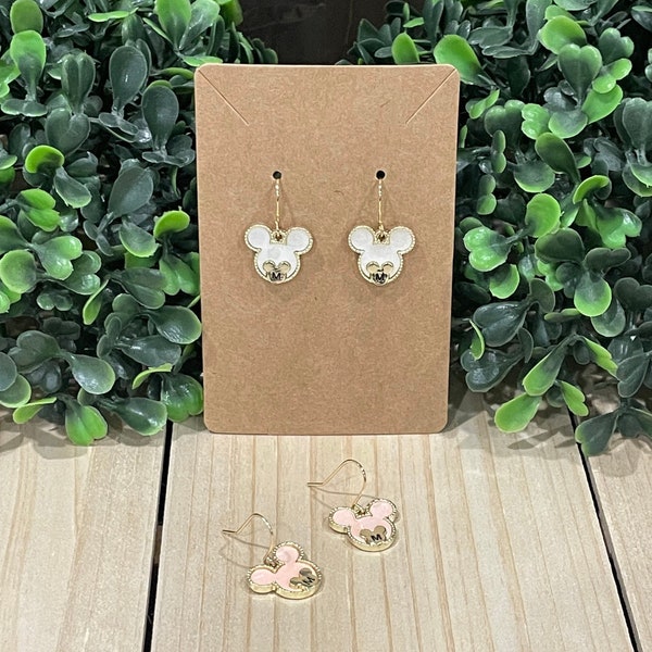 Mickey Mouse Pearl Earrings - Etsy