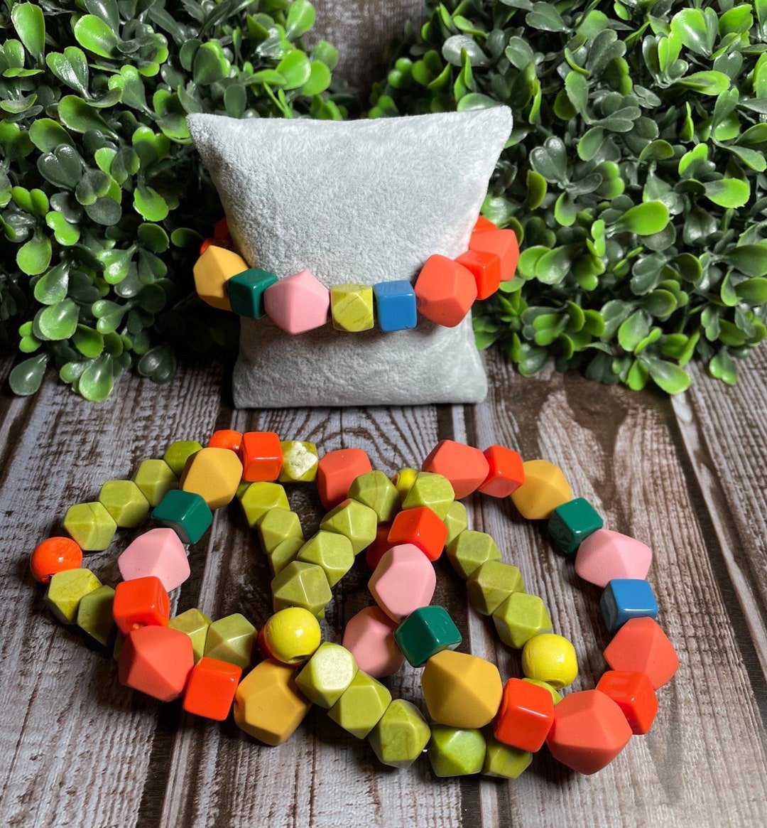 Retro Beaded Bracelets, 80s Style, Costume Jewelry, Jewelry for Women ...