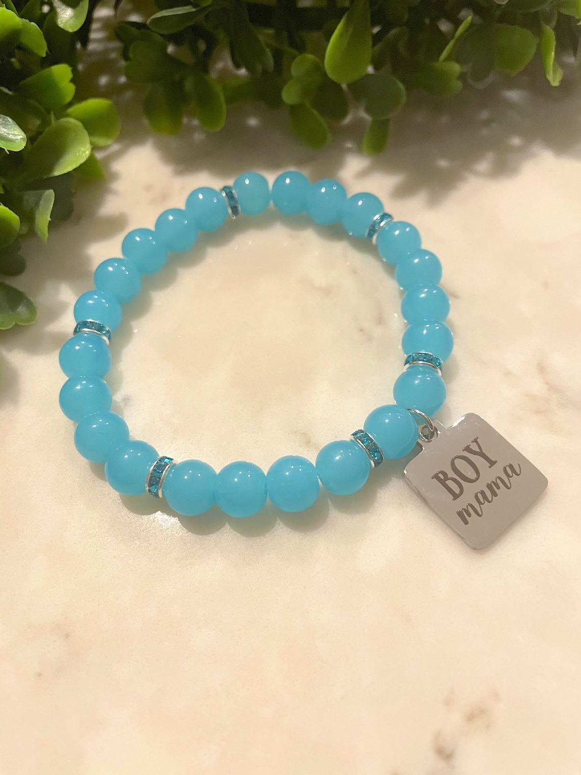 Gender Reveal Beaded Bracelet With Charm Unisex Baby Infant Gift for ...