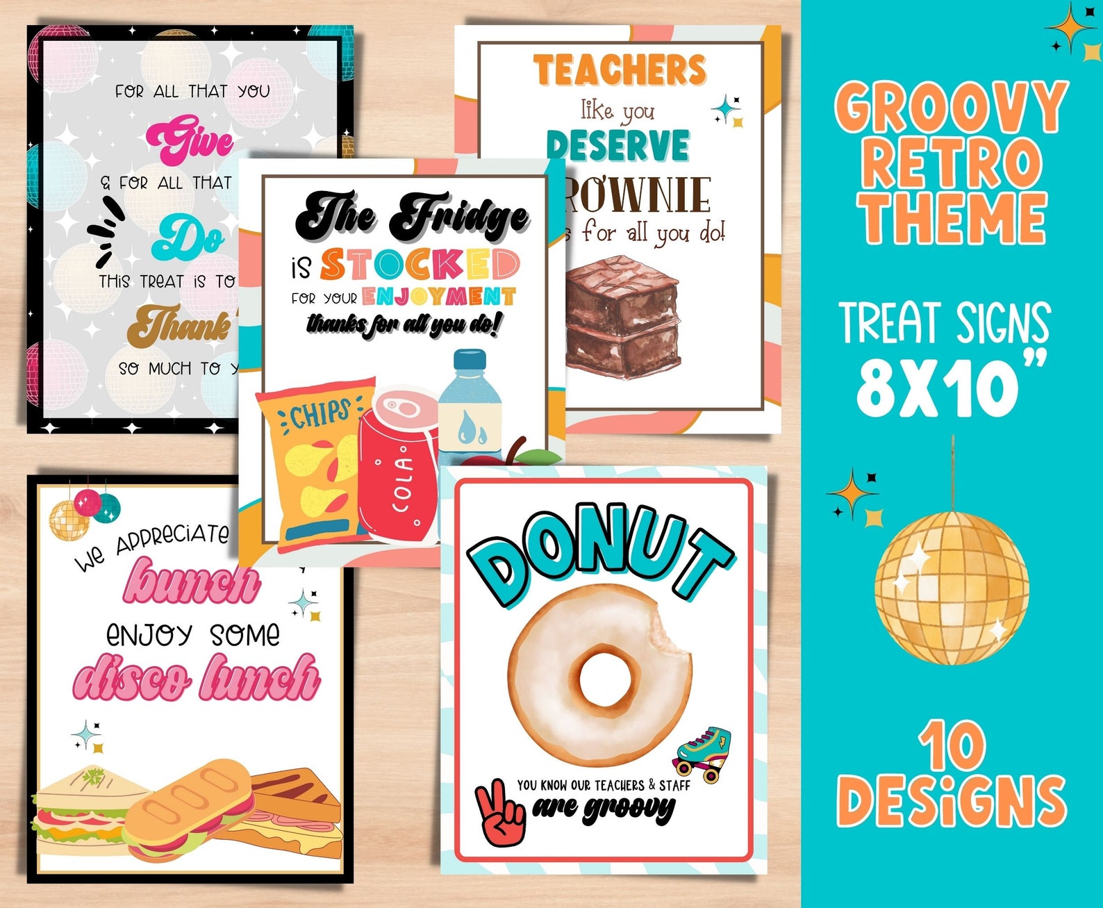 Groovy Retro Teacher Appreciation Week THEM BUNDLE. Groovy - Etsy