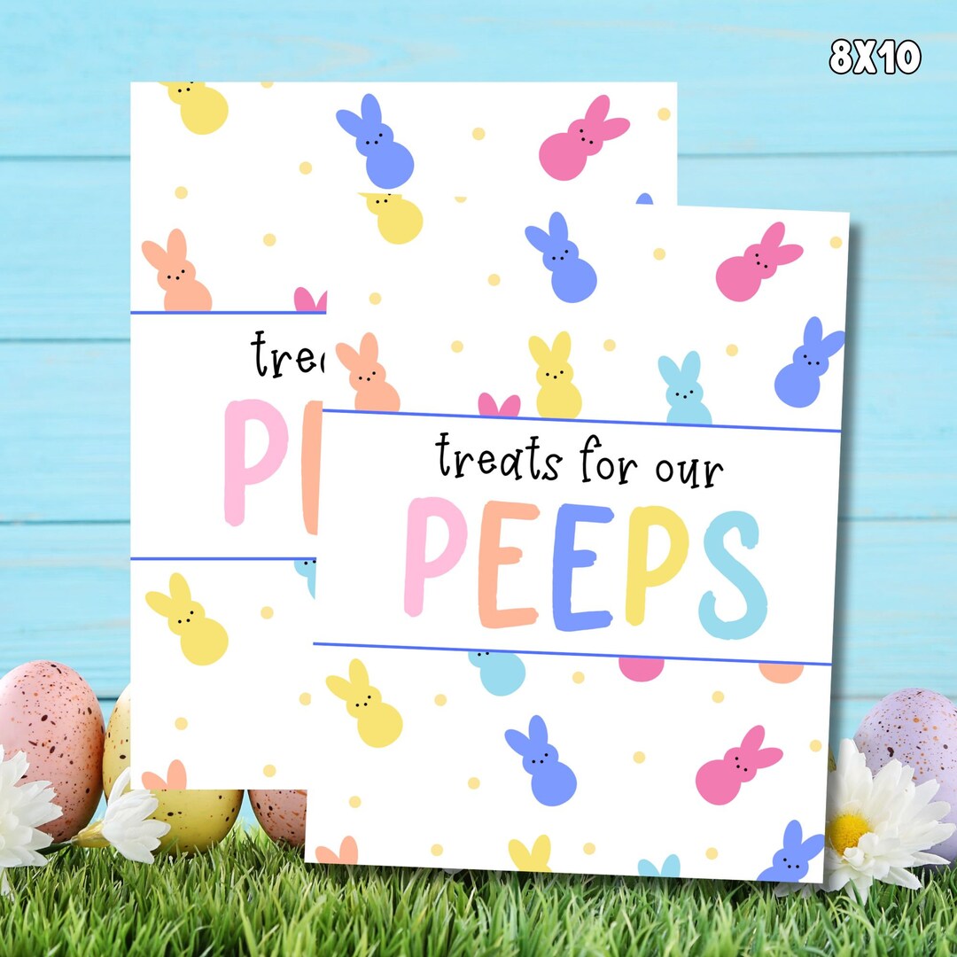 Easter Staff Appreciation Sign: Treats for Peeps (PDF) - Etsy