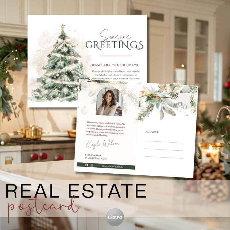 Realtor Christmas Cards - Etsy