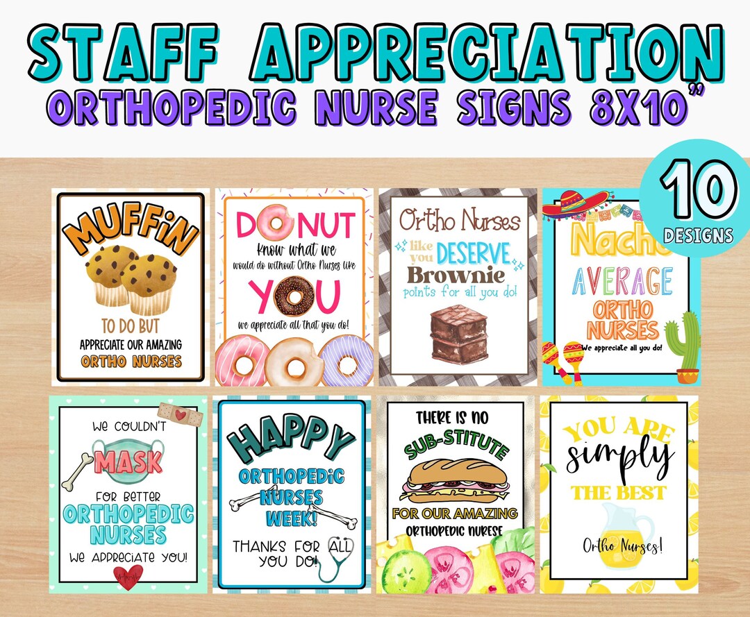 Orthopedic Nurse Appreciation Gift Signs. Nurse Appreciation. Medical ...