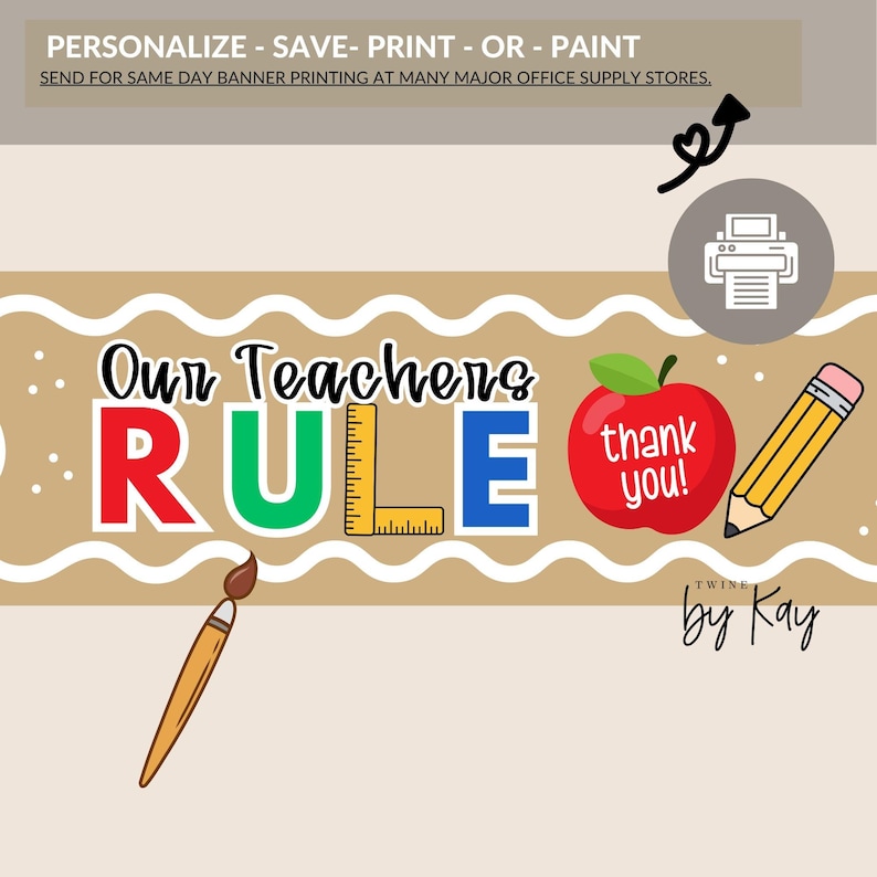 Teacher Appreciation Week Banner Template | Printable Teacher ...