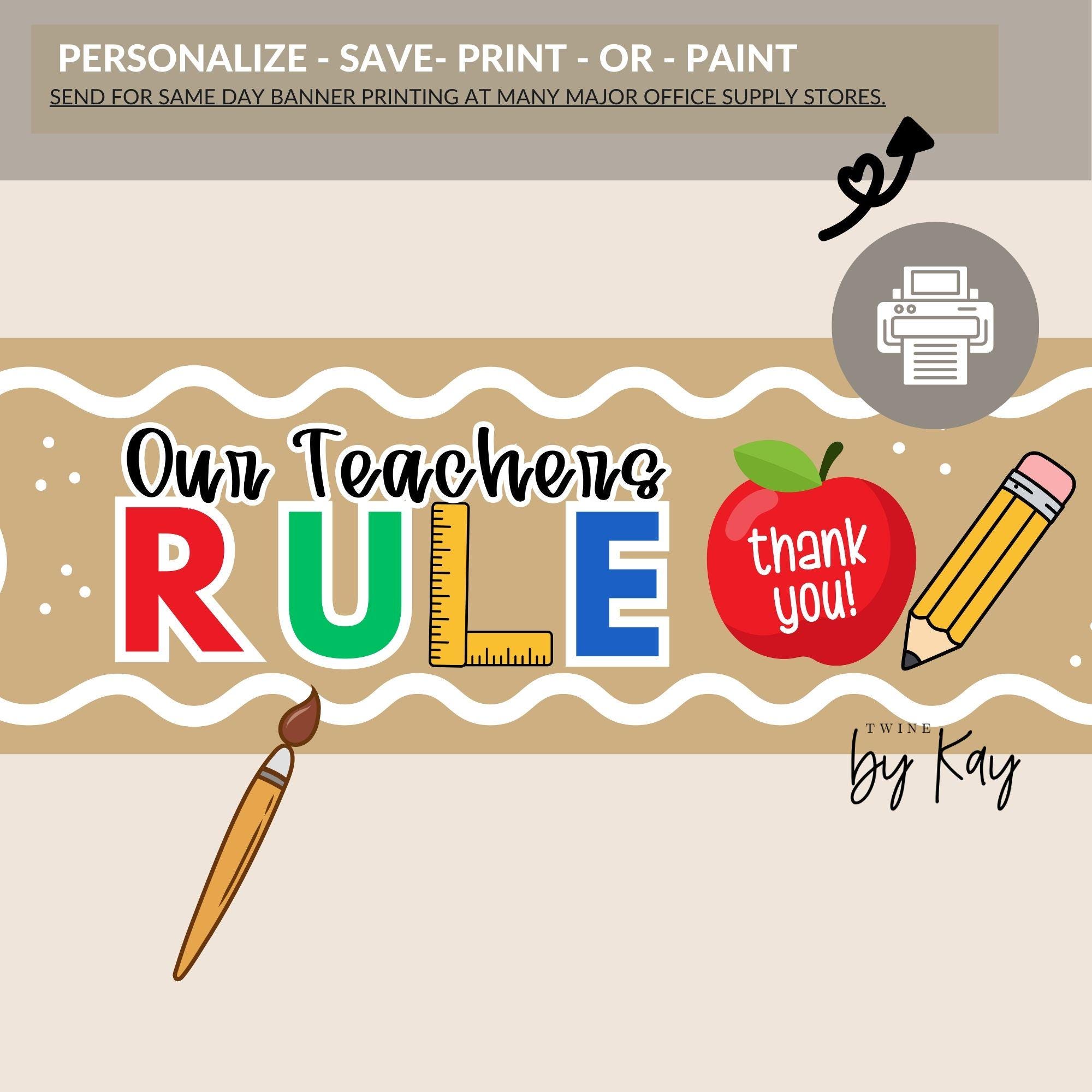 Teacher Appreciation Week Banner Template | Printable Teacher ...
