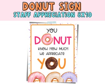 You Donut Know How Much We Appreciate You Card - Etsy
