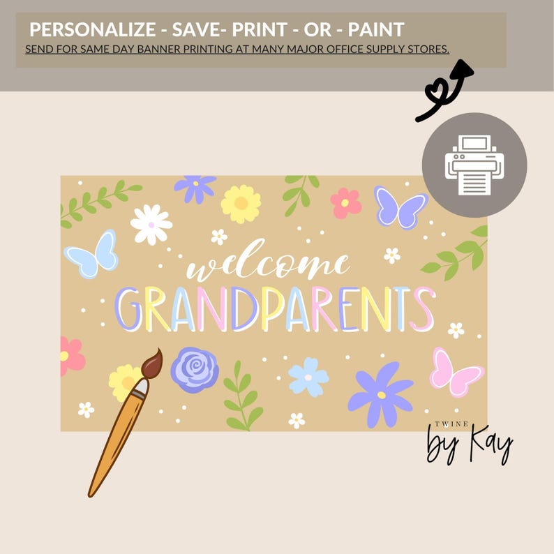 Welcome Grandparents Banner Template | Grandparents Day at School ...