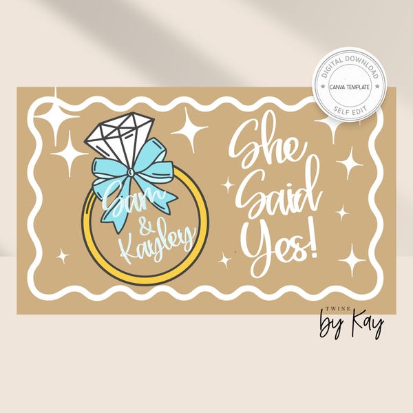 She Said Yes Banner - Etsy
