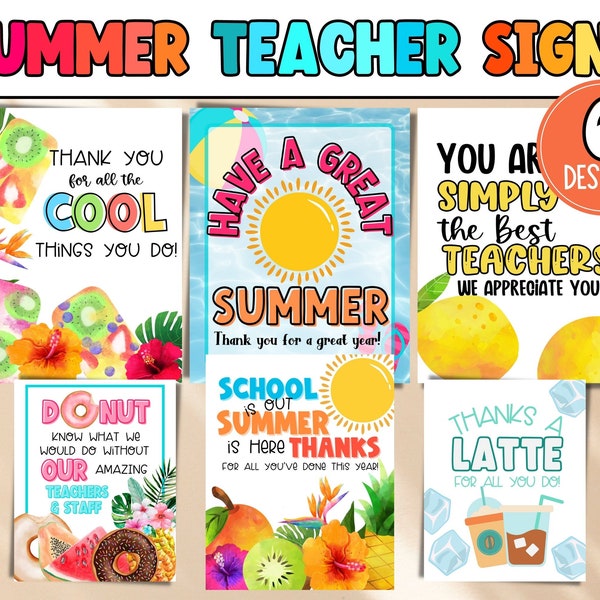 Teacher Summer Sign - Etsy
