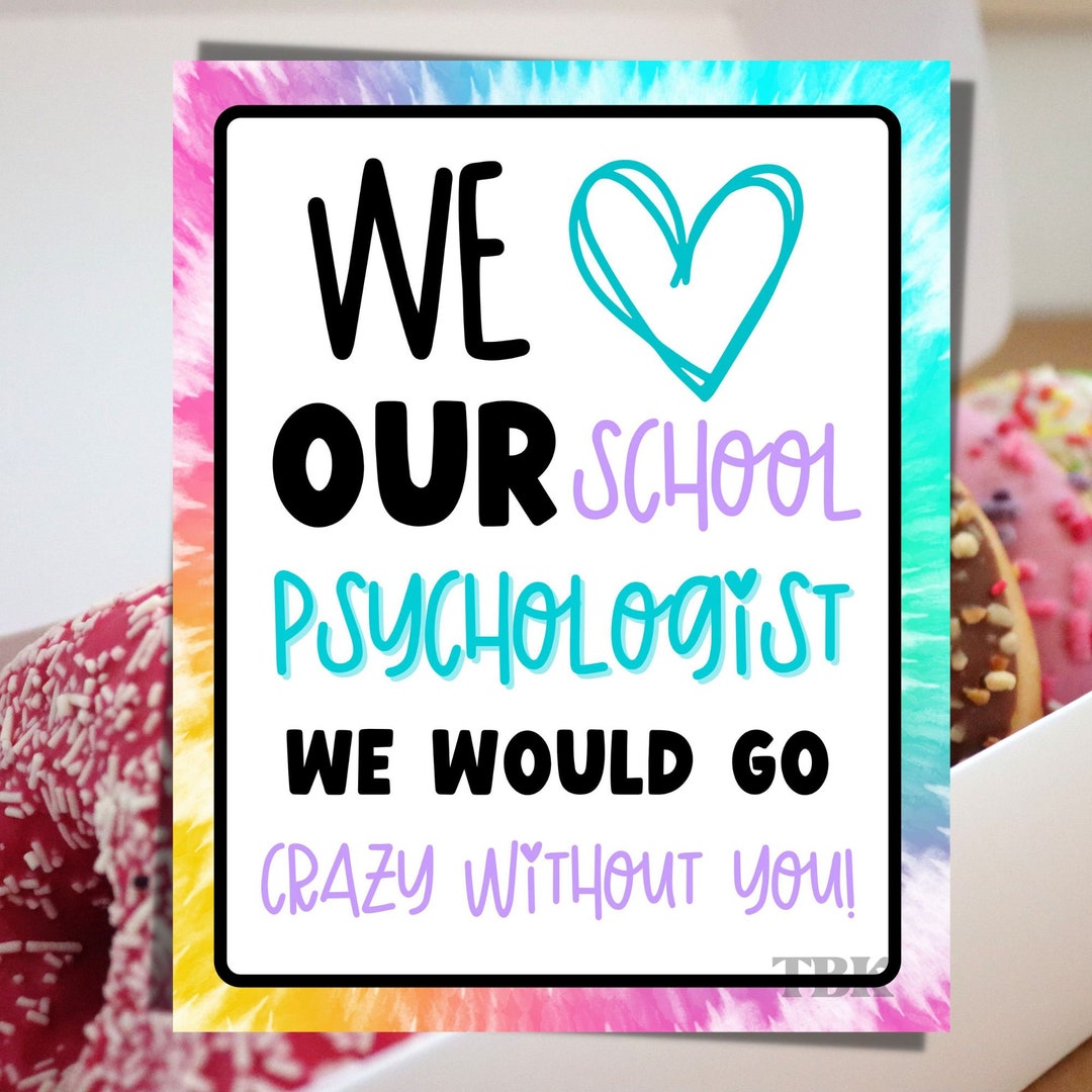 School Psychologist Appreciaiton Gift | School Psychologist Week Sign ...