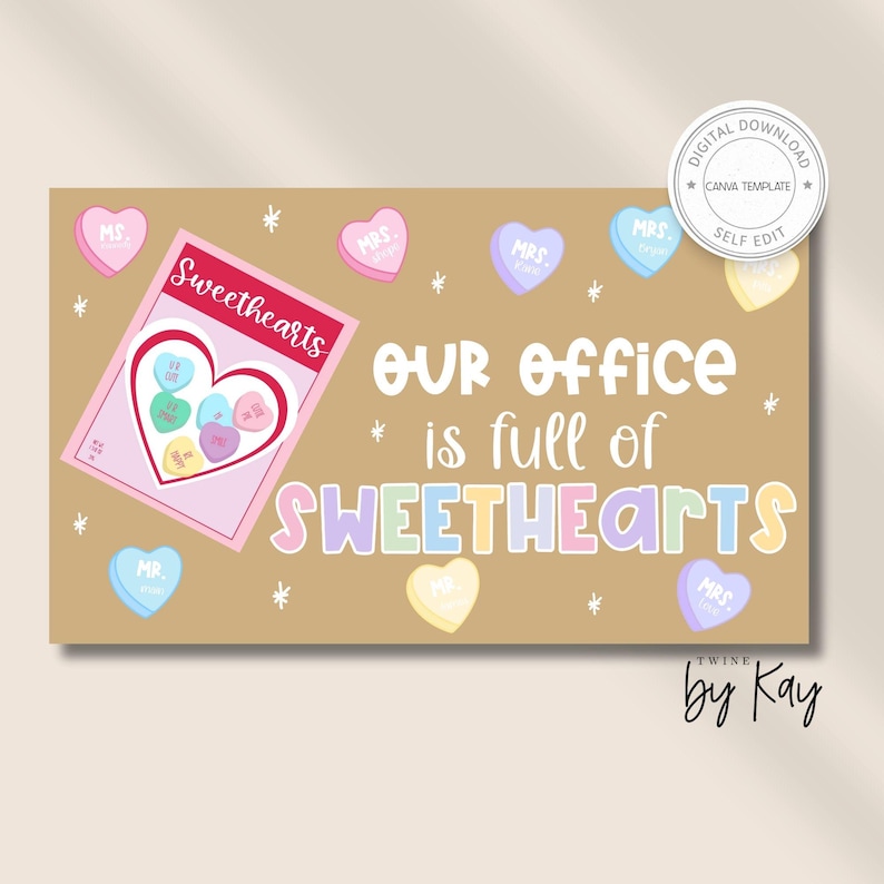Our SCHOOL is Full of Sweethearts Banner Template | Valentines ...