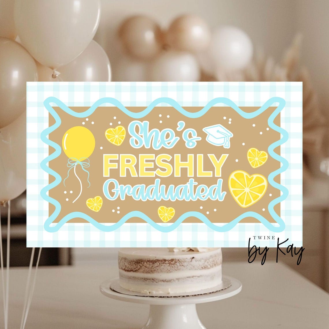 Freshly Graduate Banner | Lemonade Banner 2026 | Kindergarten ...