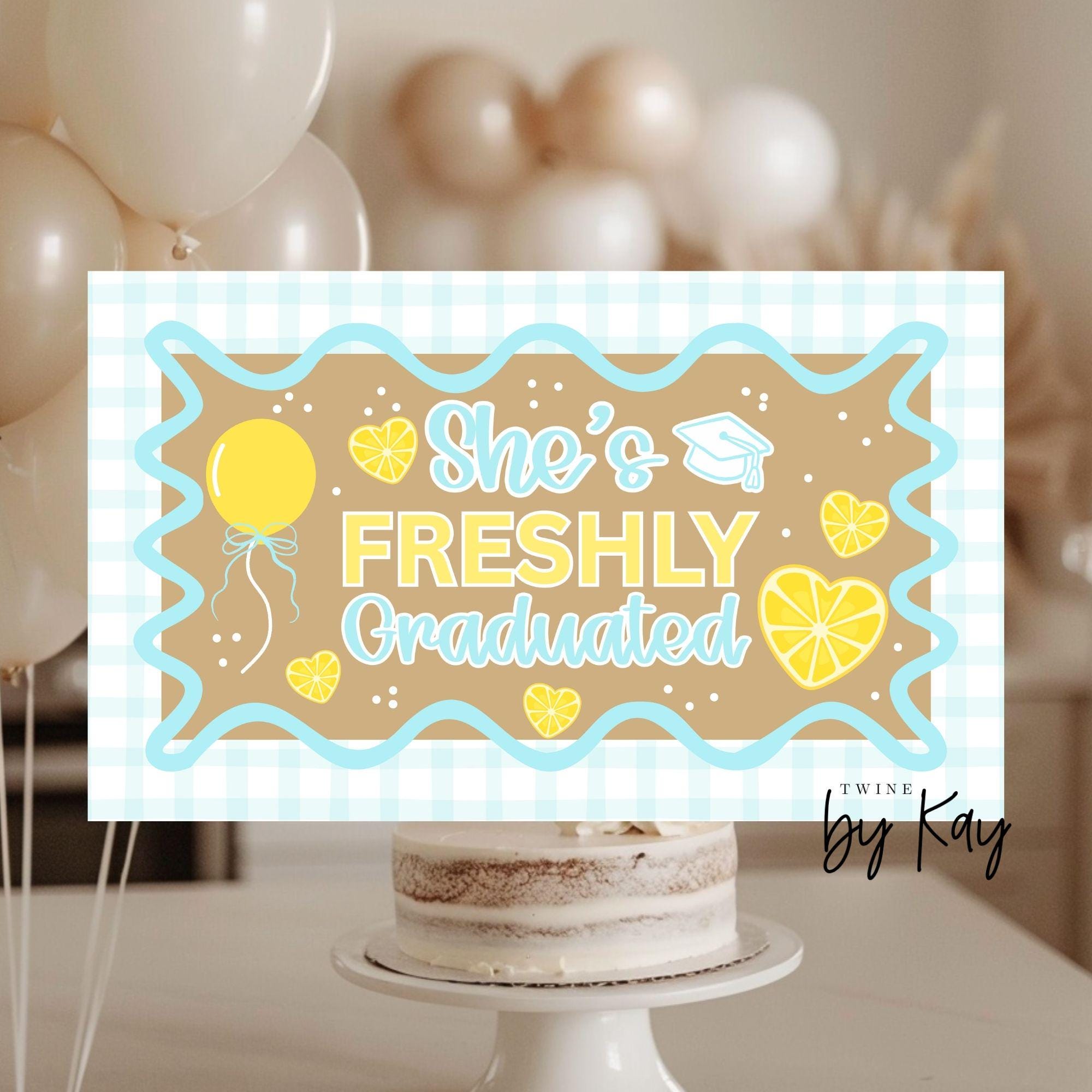 Freshly Graduate Banner | Lemonade Banner 2026 | Kindergarten ...