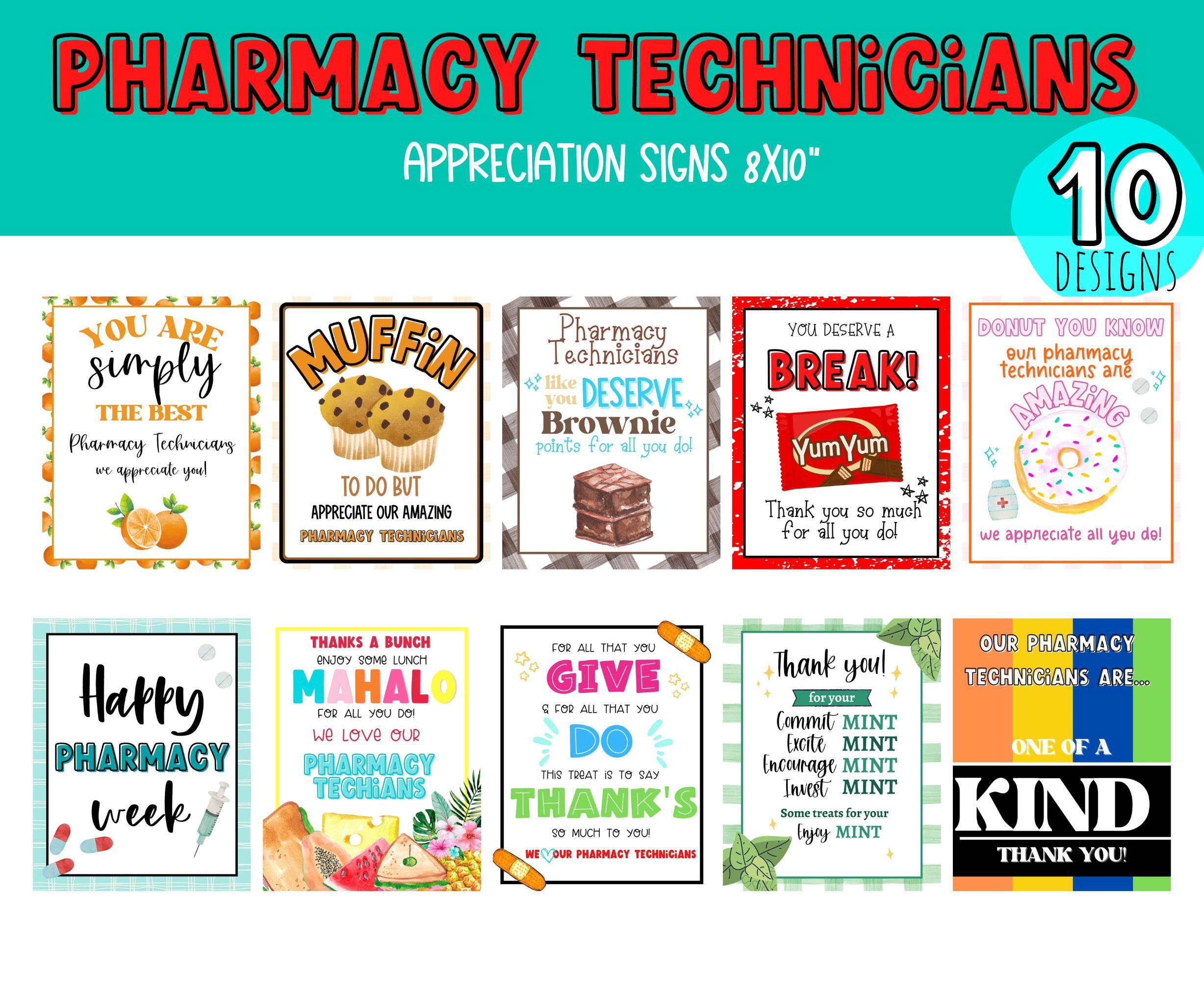 Pharmacy Technicians Week Printable Signs. Happy Pharmacist Week ...