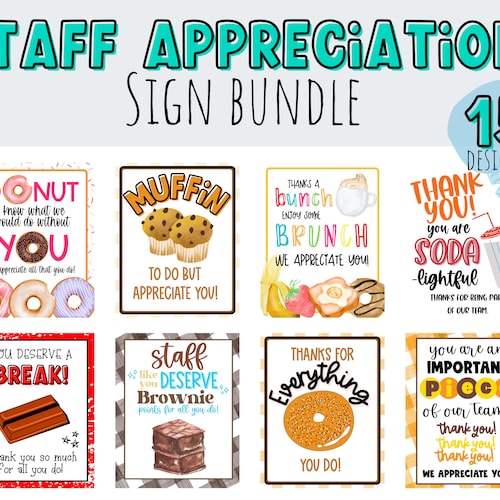 Cinnamon Roll Appreciation Sign for PTA NURSE TEACHER & Staff - Etsy