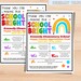 Rainbow Teacher Appreciation Week Itinerary. Flyer Template for Teacher ...