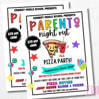 EDITABLE Parents Night Out Flyer, Printable PTA, PTO, School Family ...