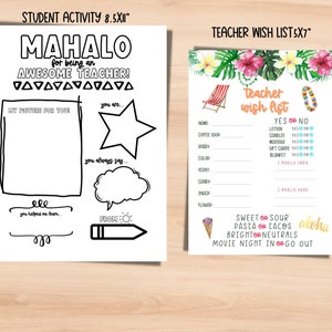 Beach Theme Teacher Appreciation Week Bundle Printable Signs, Gift Tag ...