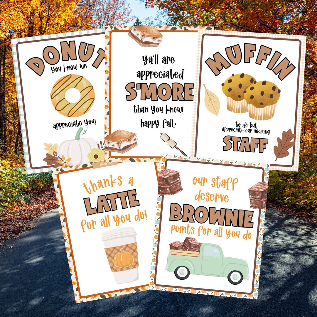 FALL Donut, Thanks a Latte Staff Appreciation. Teacher Appreciation ...