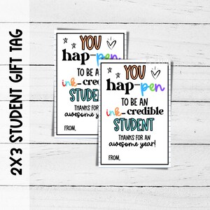 Ink-credible Student Gift for End of Year. 2X3 Gift Tag. - Etsy