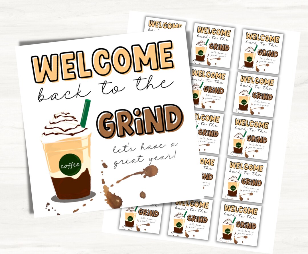 Welcome Back to the Grind. Teacher First Day of School Gift Tag. - Etsy
