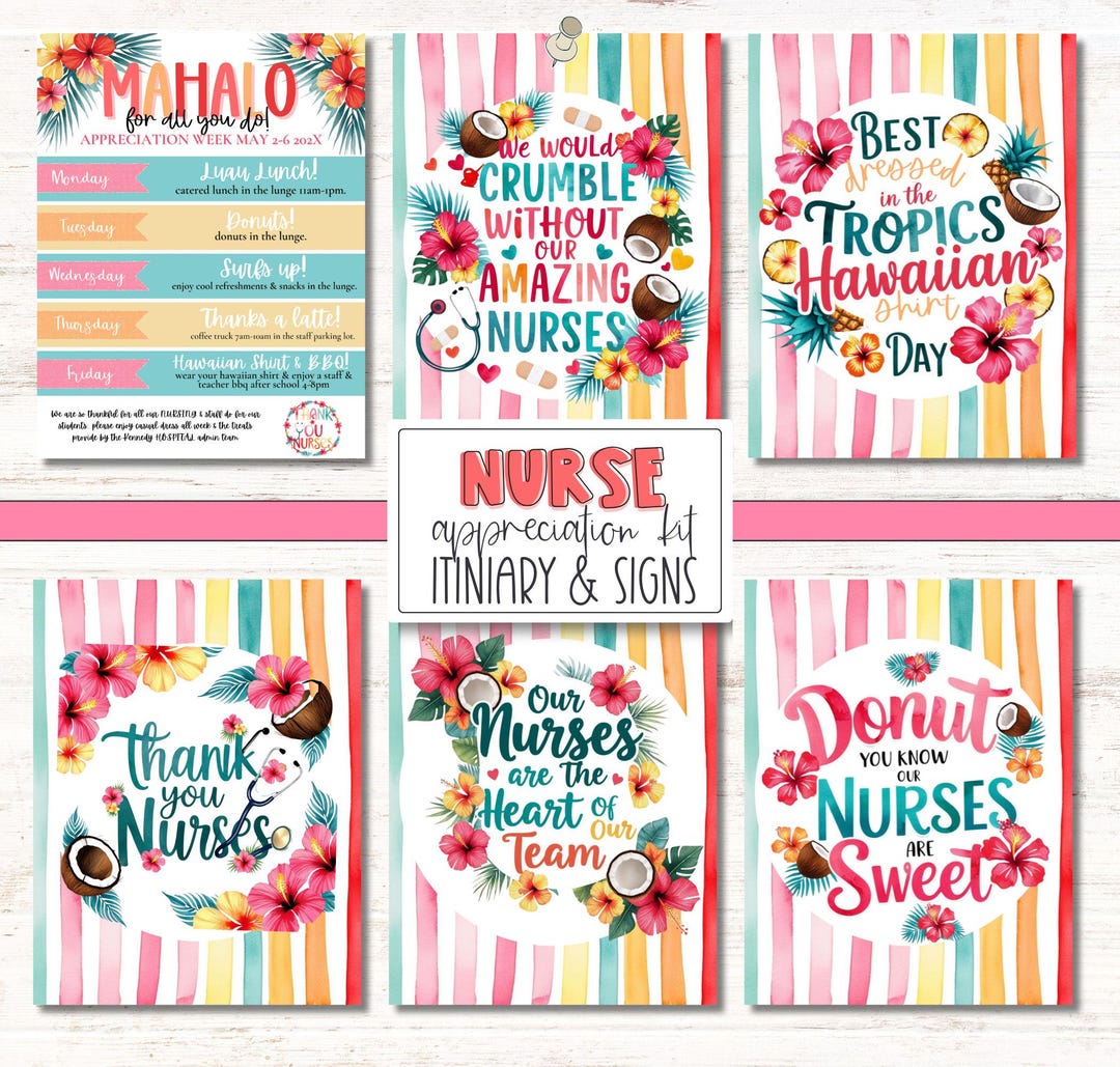 Hawaiian Nurses Appreciation Week Itinerary. Beach Nurse Appreciation ...