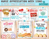 Nurses Appreciation Week LUNCH and Treat Signs. Donut Sign. - Etsy