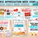 Nurses Appreciation Week LUNCH and Treat Signs. Donut Sign. Nurse ...