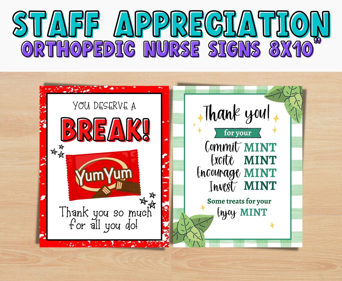Orthopedic Nurse Appreciation Gift Signs. Nurse Appreciation. Medical ...