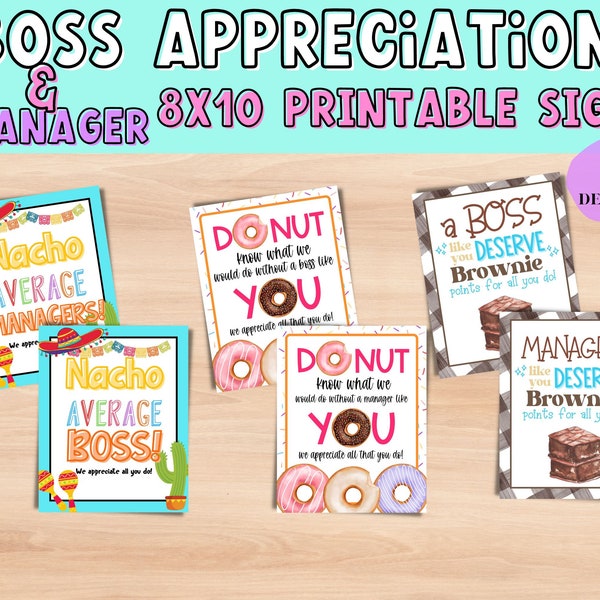 Printable Happy Boss Day Signs - Etsy