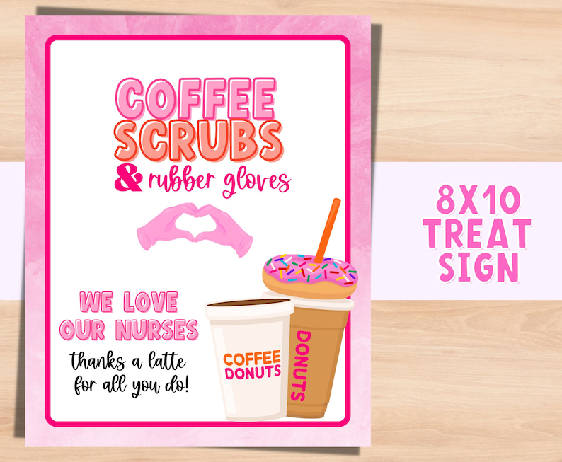Nurse Appreciation Donut Sign. Nurses Week Appreciation. - Etsy
