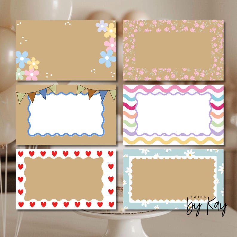 Editable Banner and Border Templates Digital Download | 75+ Hand ...