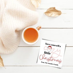 Blanket Christmas Gift Tag | Cozy Little Christmas Tag | Personalized ...