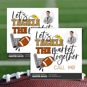 Football Realtor Pop by Tag: Editable Marketing Template (digital ...