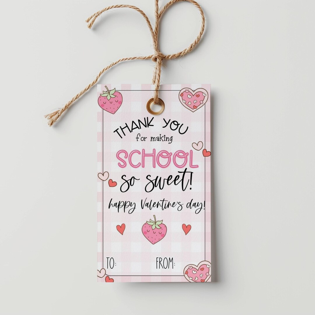 VALENTINE Teacher Appreciation | Happy Valentine Minimal Tag | Thank ...