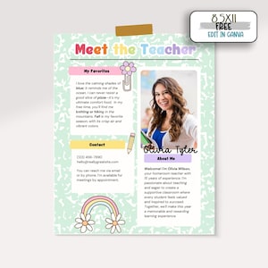 Pastel Editable Meet the Teacher Template | Back to School Flyer | All ...